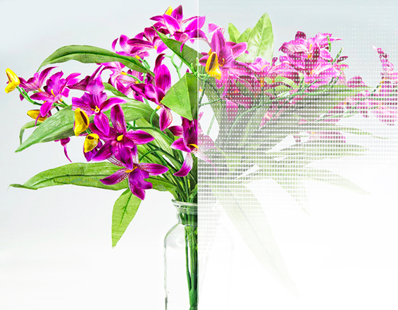 Mini dot matrix closeup LC